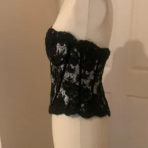 Vicky Teal | Tops | Vicky Teal Couture Paris Lace Beaded Corset | Poshmark